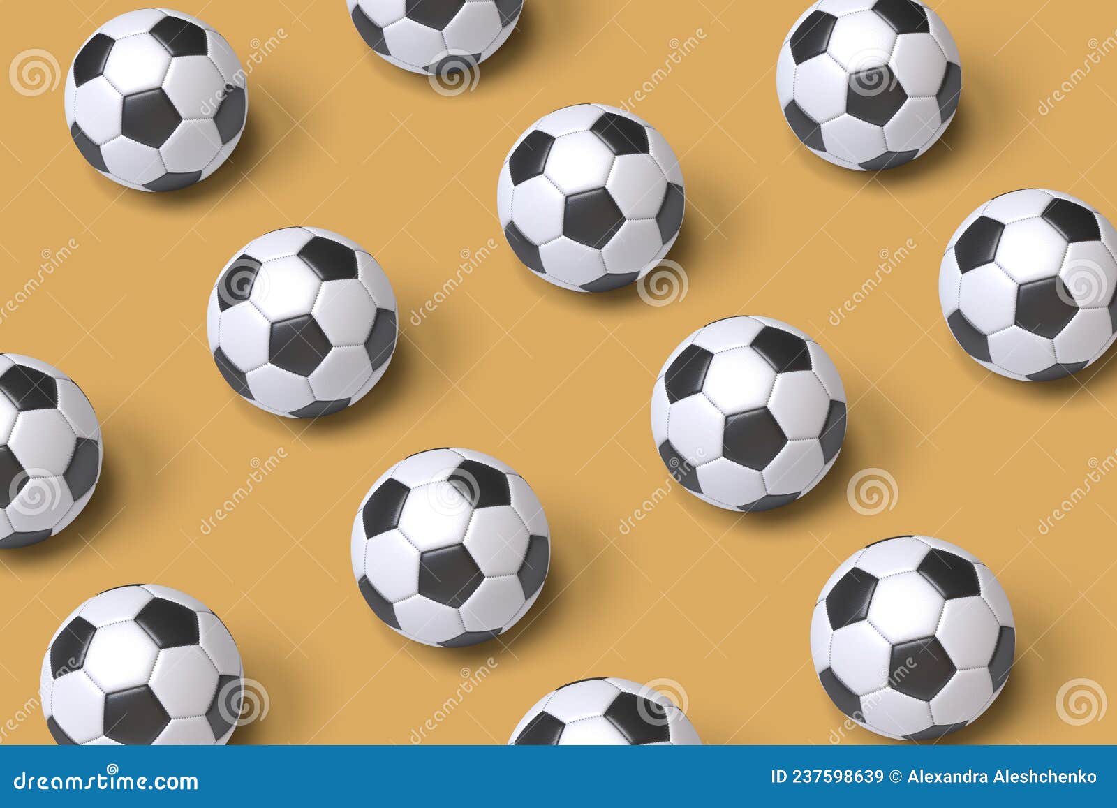 Soccer Balls Pattern Background. Stock Illustration - Illustration of ...