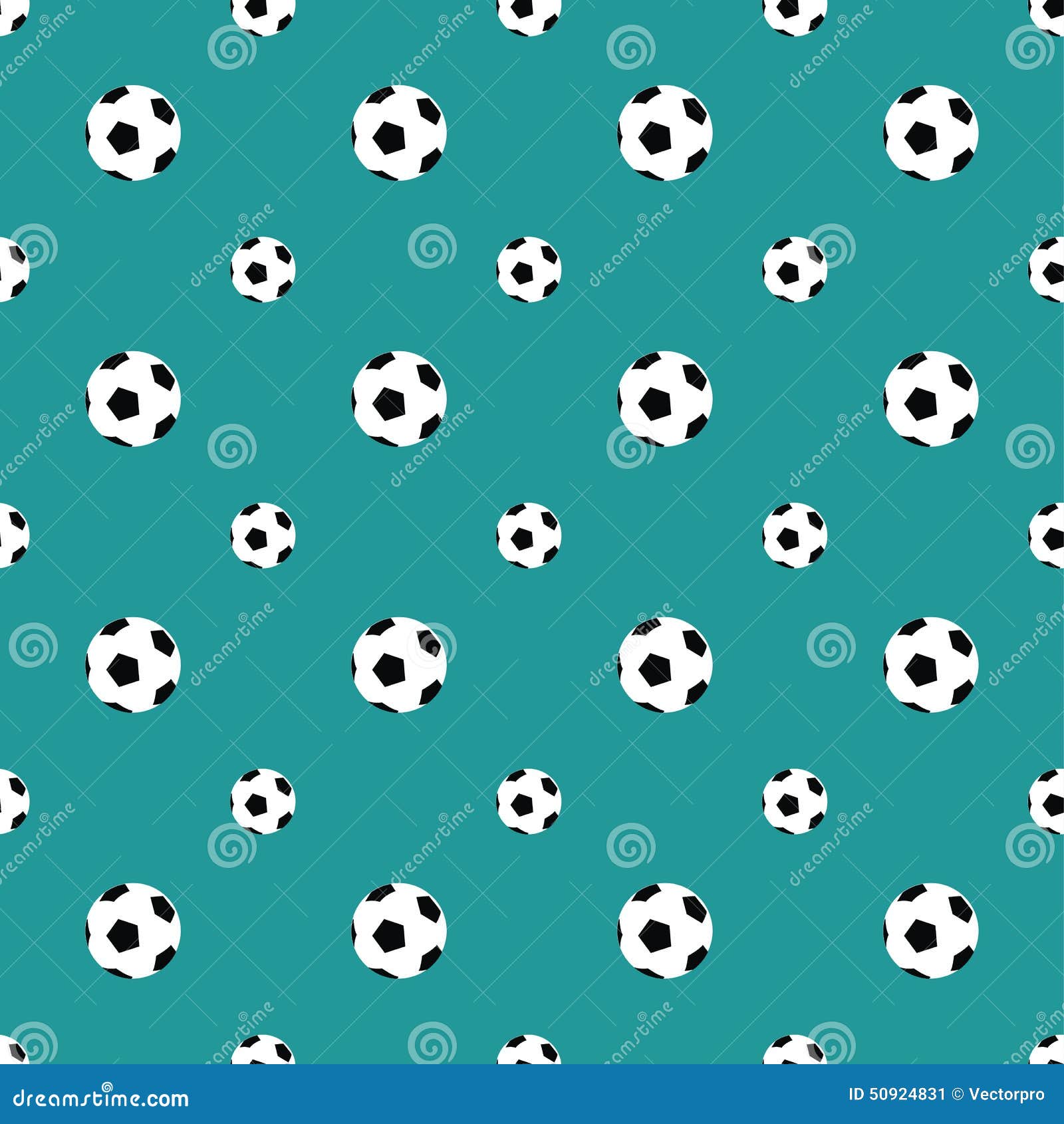 Soccer balls pattern stock vector. Illustration of hobby - 50924831