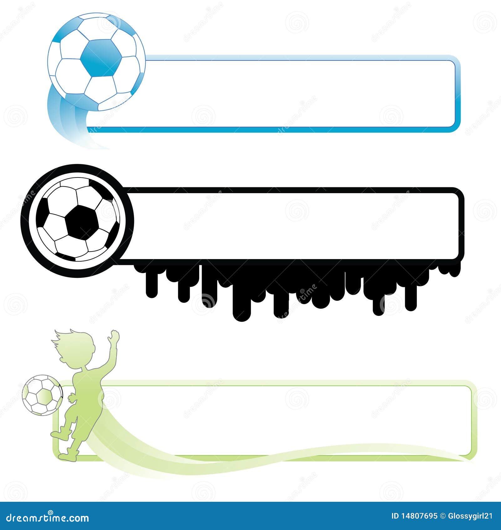 Soccer banner stock vector. Illustration of football - 14807695