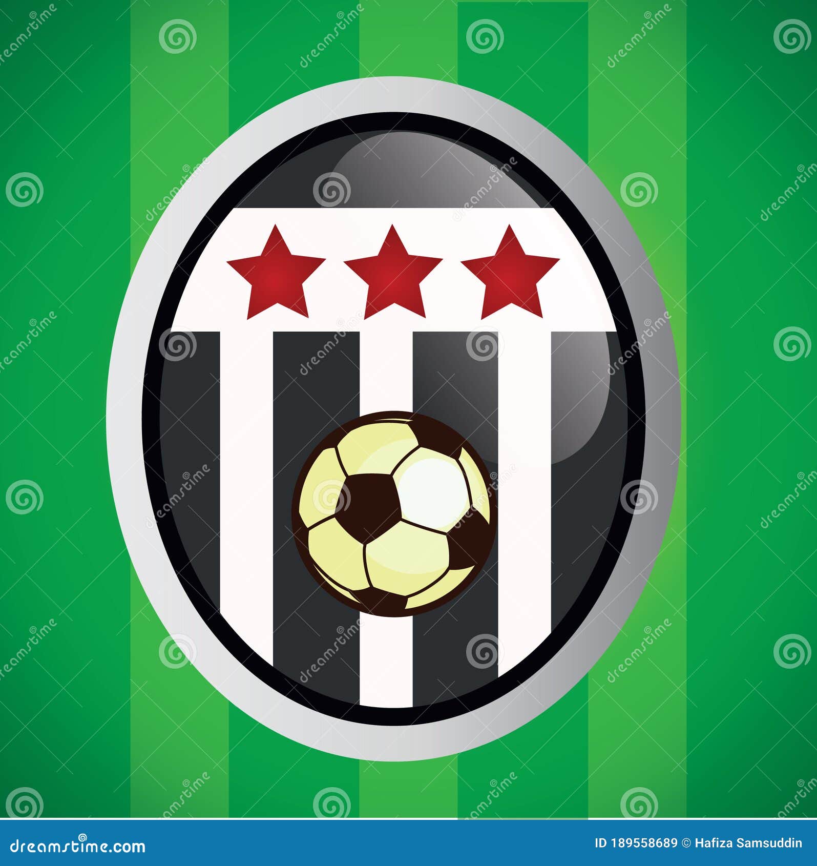 Soccer Batch. Vector Illustration Decorative Design Stock Vector ...
