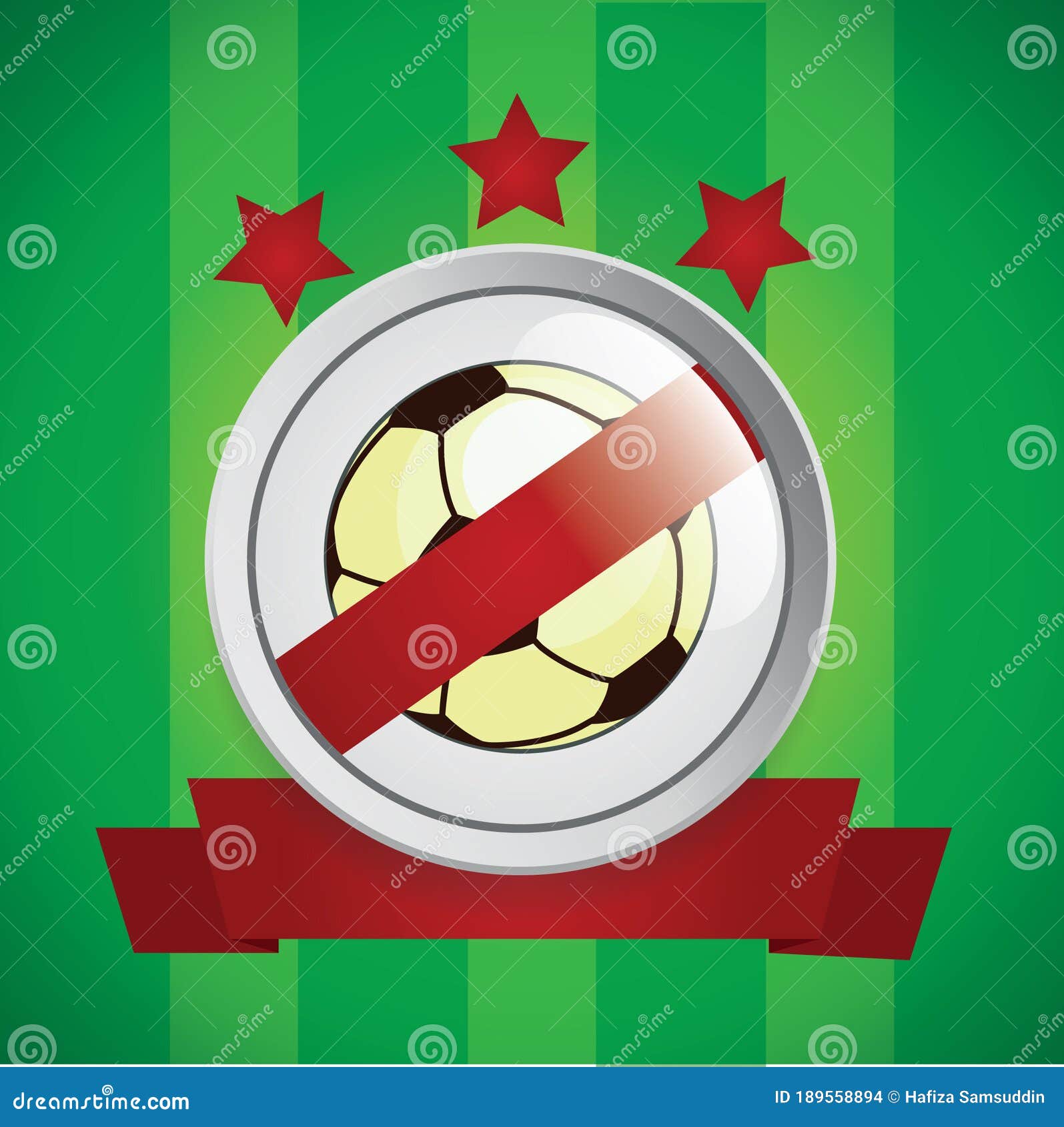 Soccer Batch. Vector Illustration Decorative Design Stock Vector ...