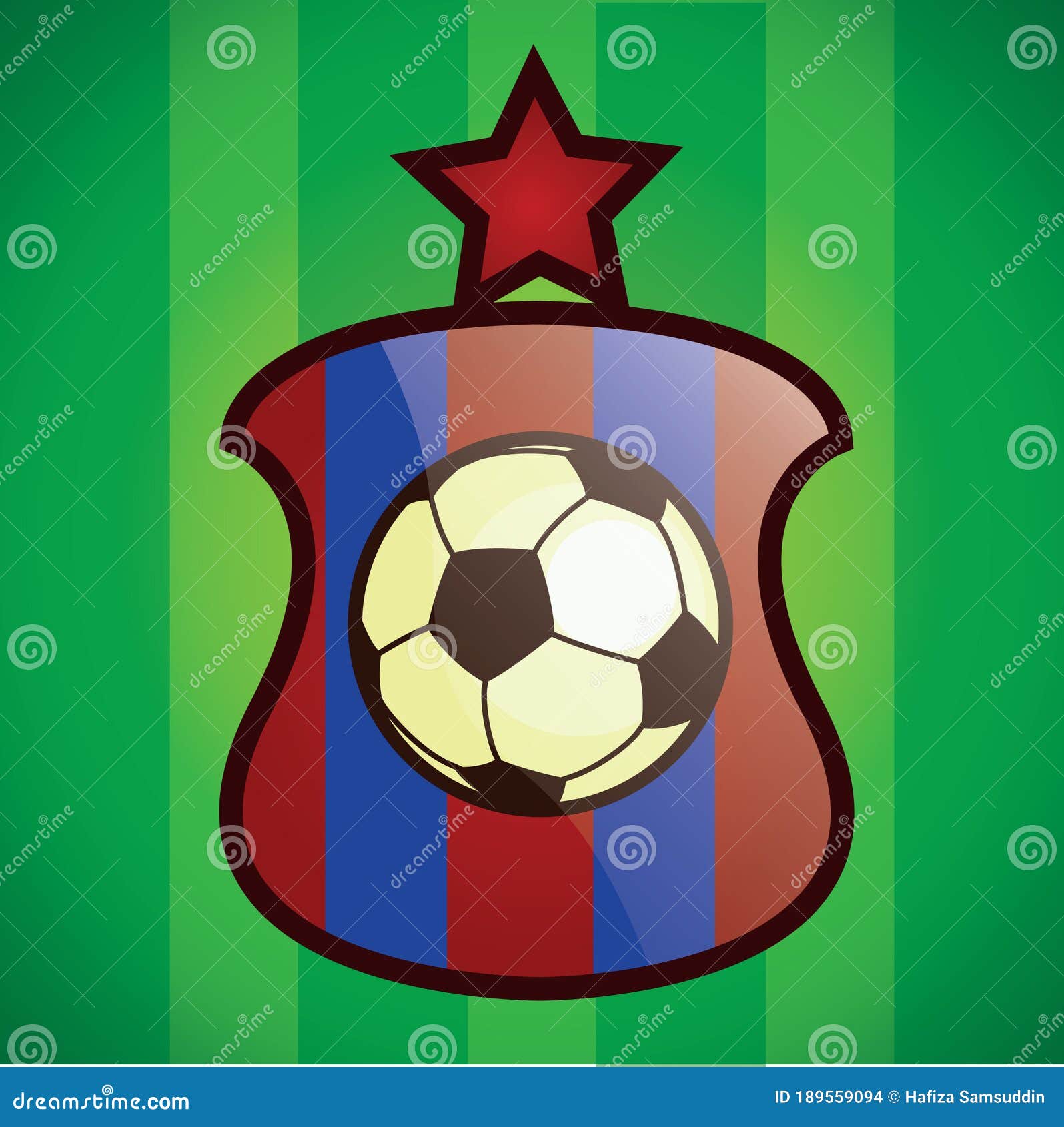 Soccer Batch. Vector Illustration Decorative Design Stock Vector ...