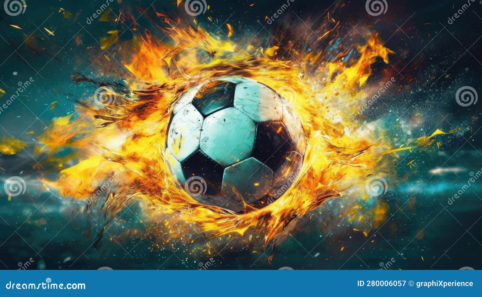 Soccer Blast stock illustration. Illustration of vivid - 280006057