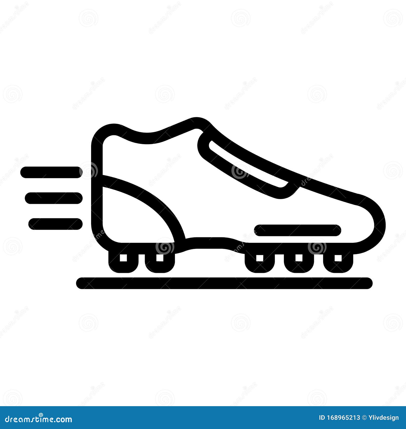 Soccer Boot Icon, Outline Style Stock Vector - Illustration of lace ...