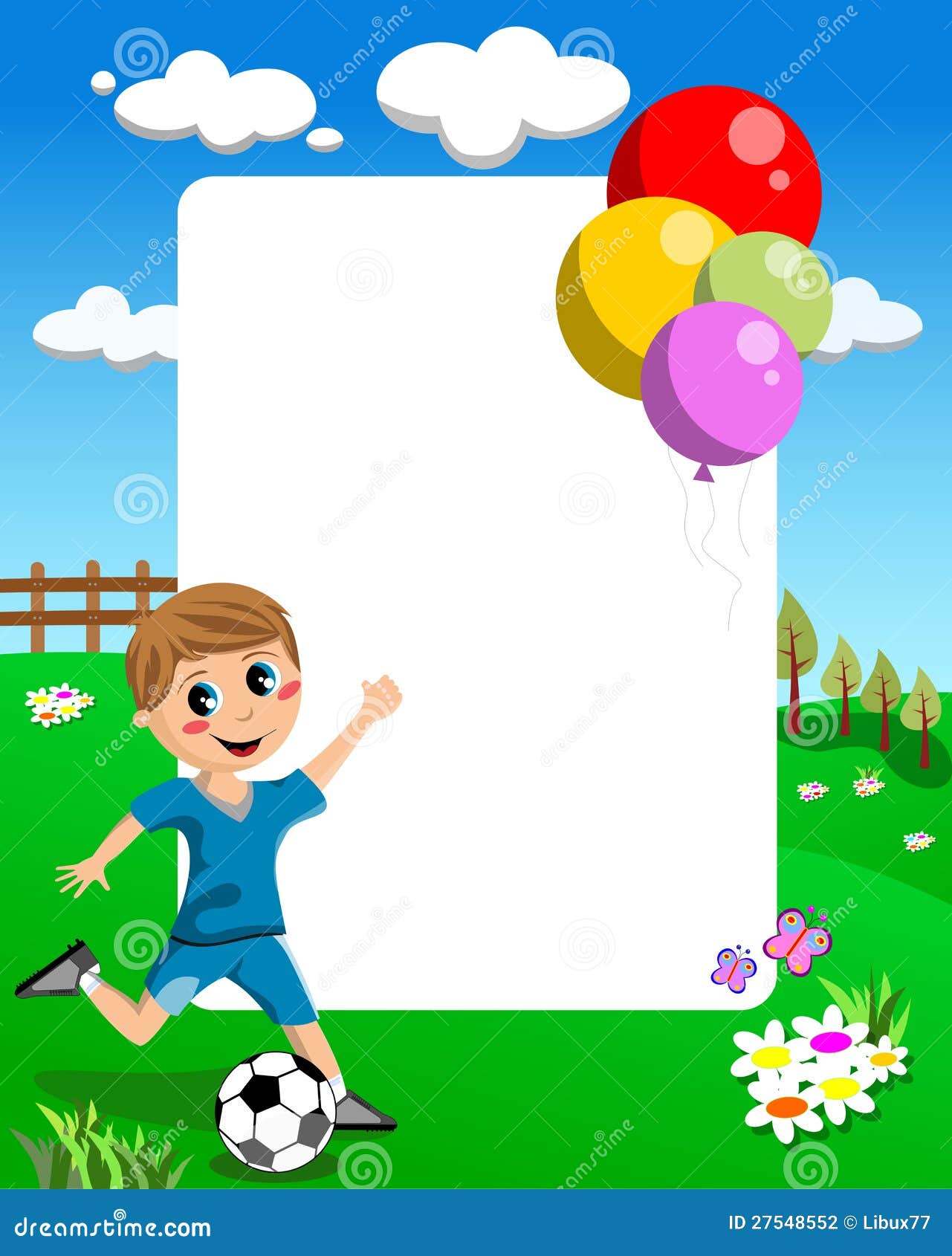 Soccer Boy Frame stock illustration. Illustration of active - 27548552