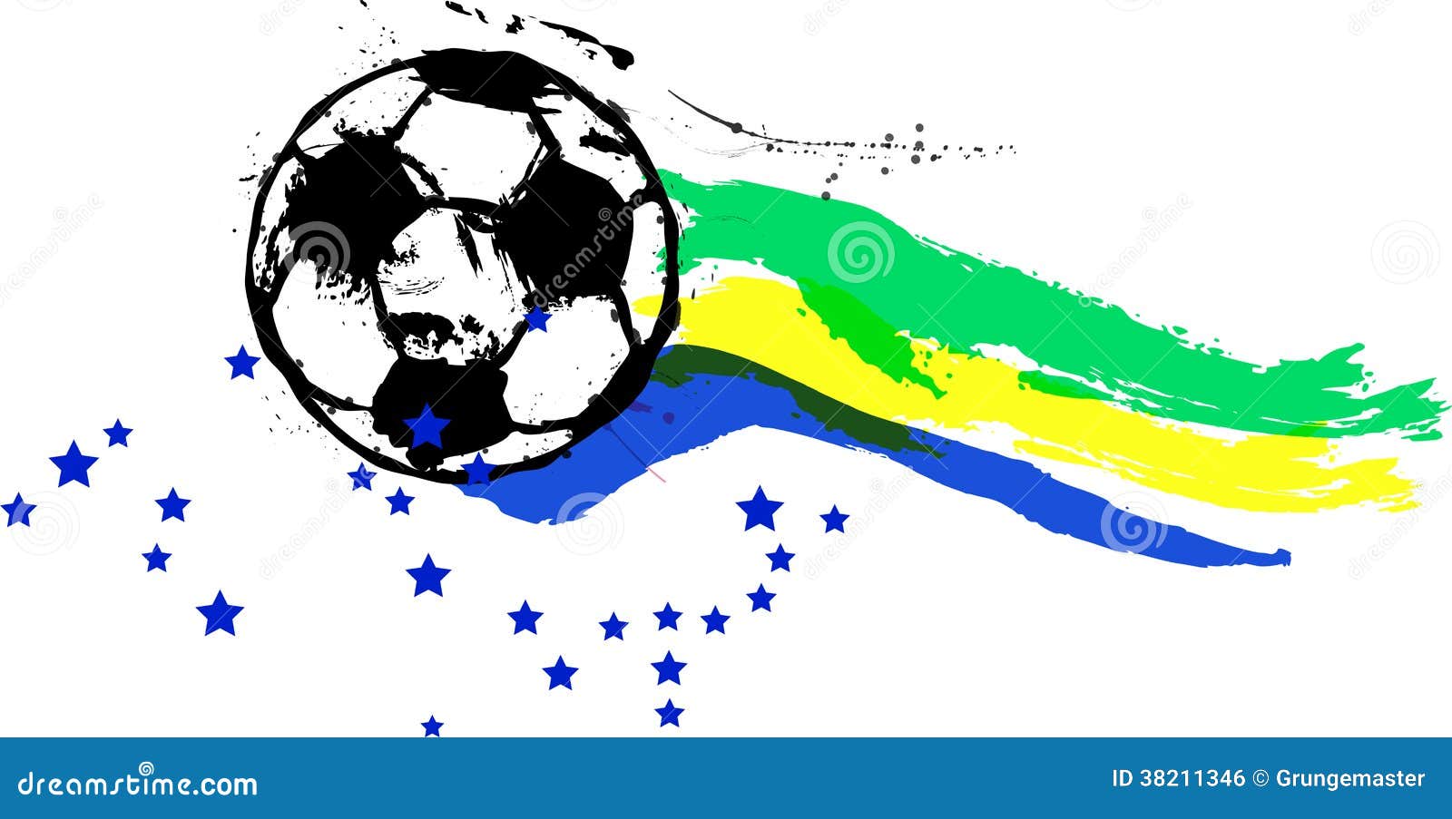 Soccer brazil stock vector. Illustration of drawn, abstract - 38211346