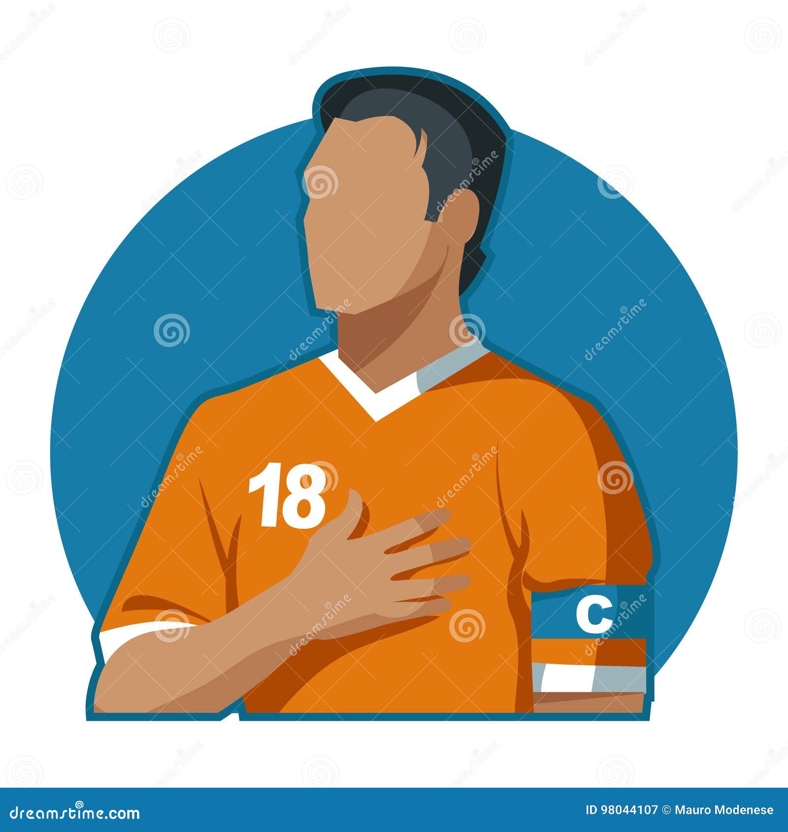 Soccer captain stock vector. Illustration of team, netherlands - 98044107
