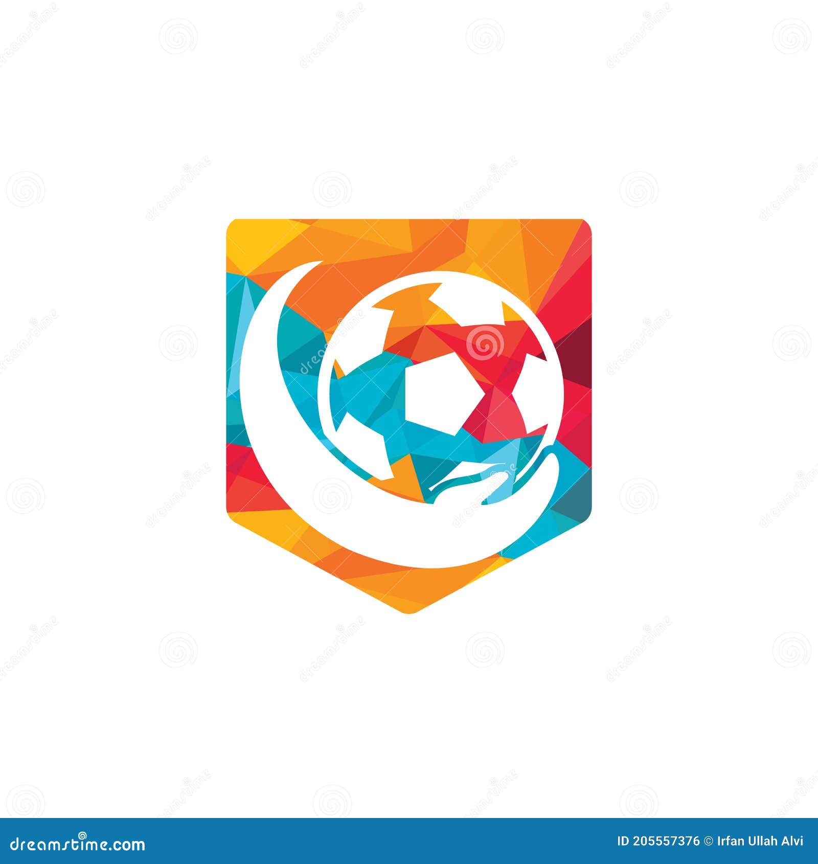 Soccer Care Vector Logo Design. Stock Vector - Illustration of creative ...