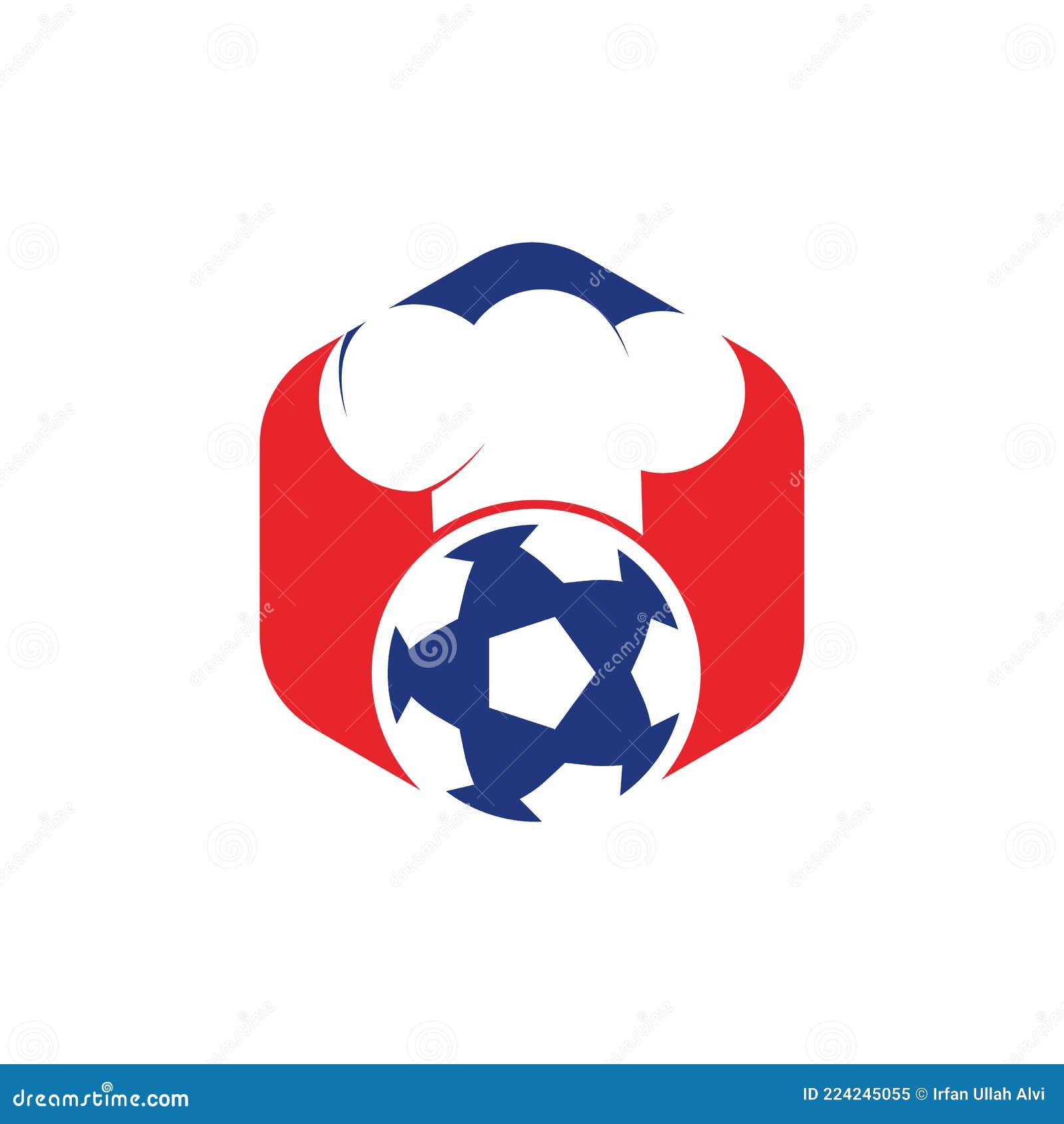 Soccer Chef Vector Logo Design. Stock Vector - Illustration of bachelor ...