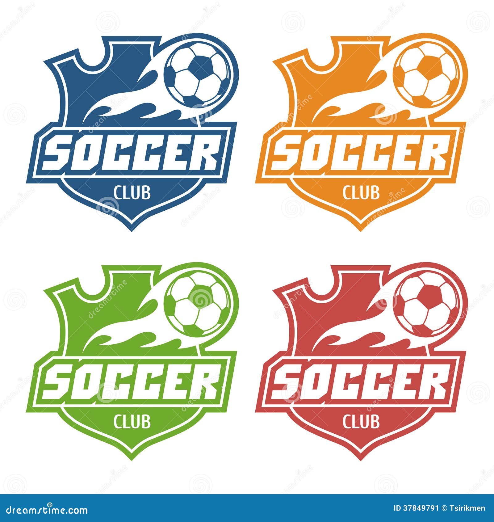Soccer club emblem stock vector. Illustration of championship - 37849791