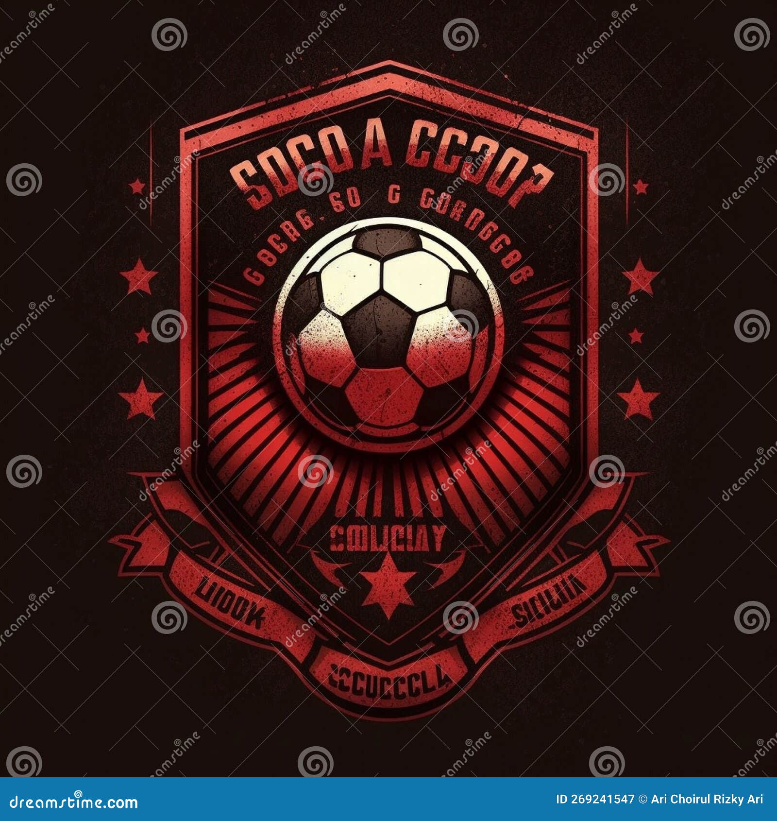 Soccer club logo design stock illustration. Illustration of label ...