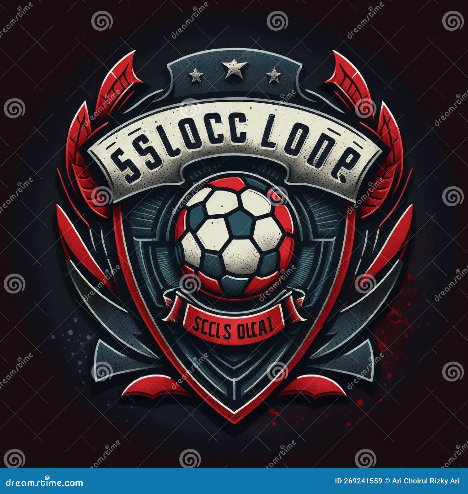 Soccer club logo design stock illustration. Illustration of vector ...
