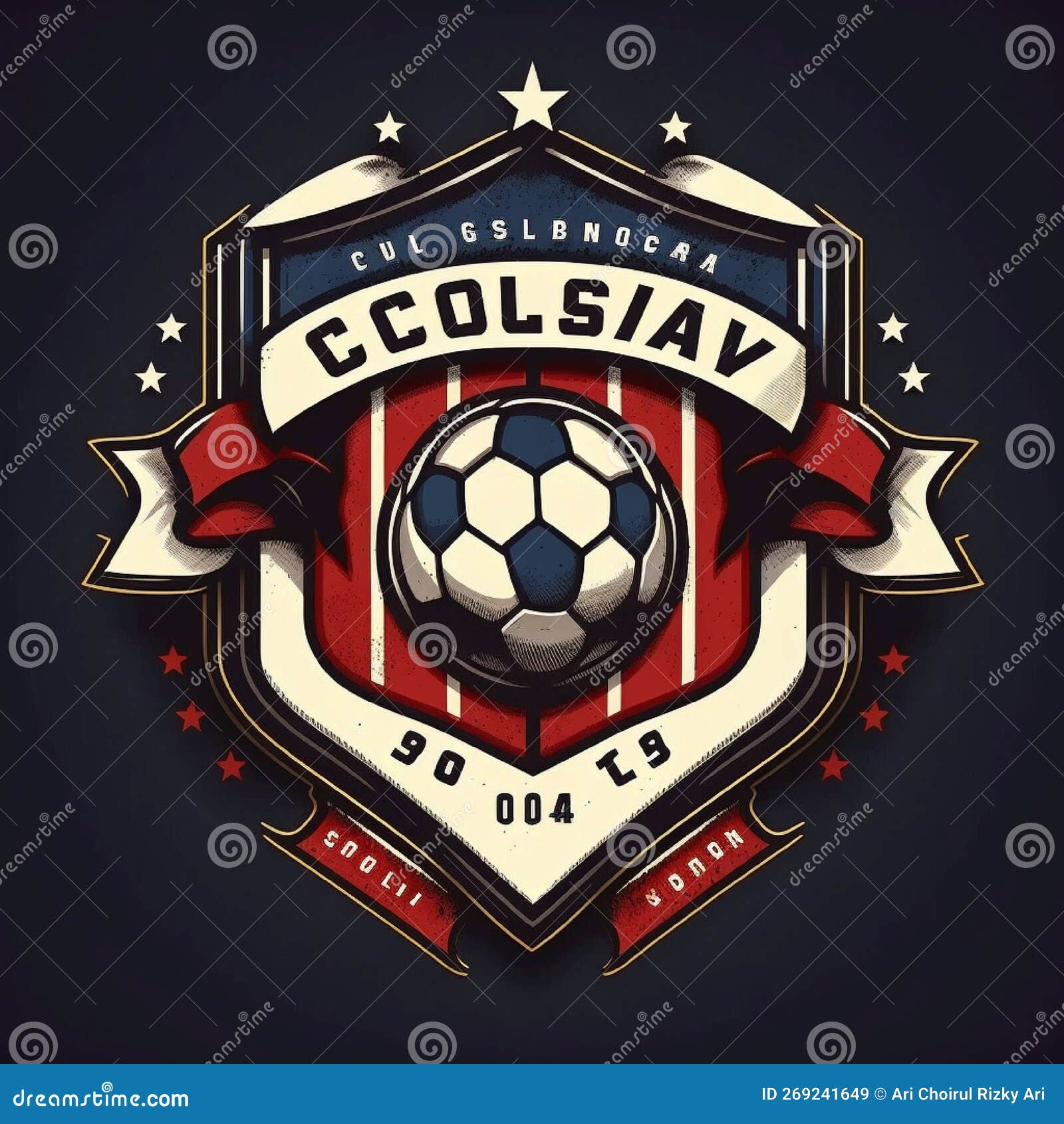 Soccer club logo design stock illustration. Illustration of sport ...