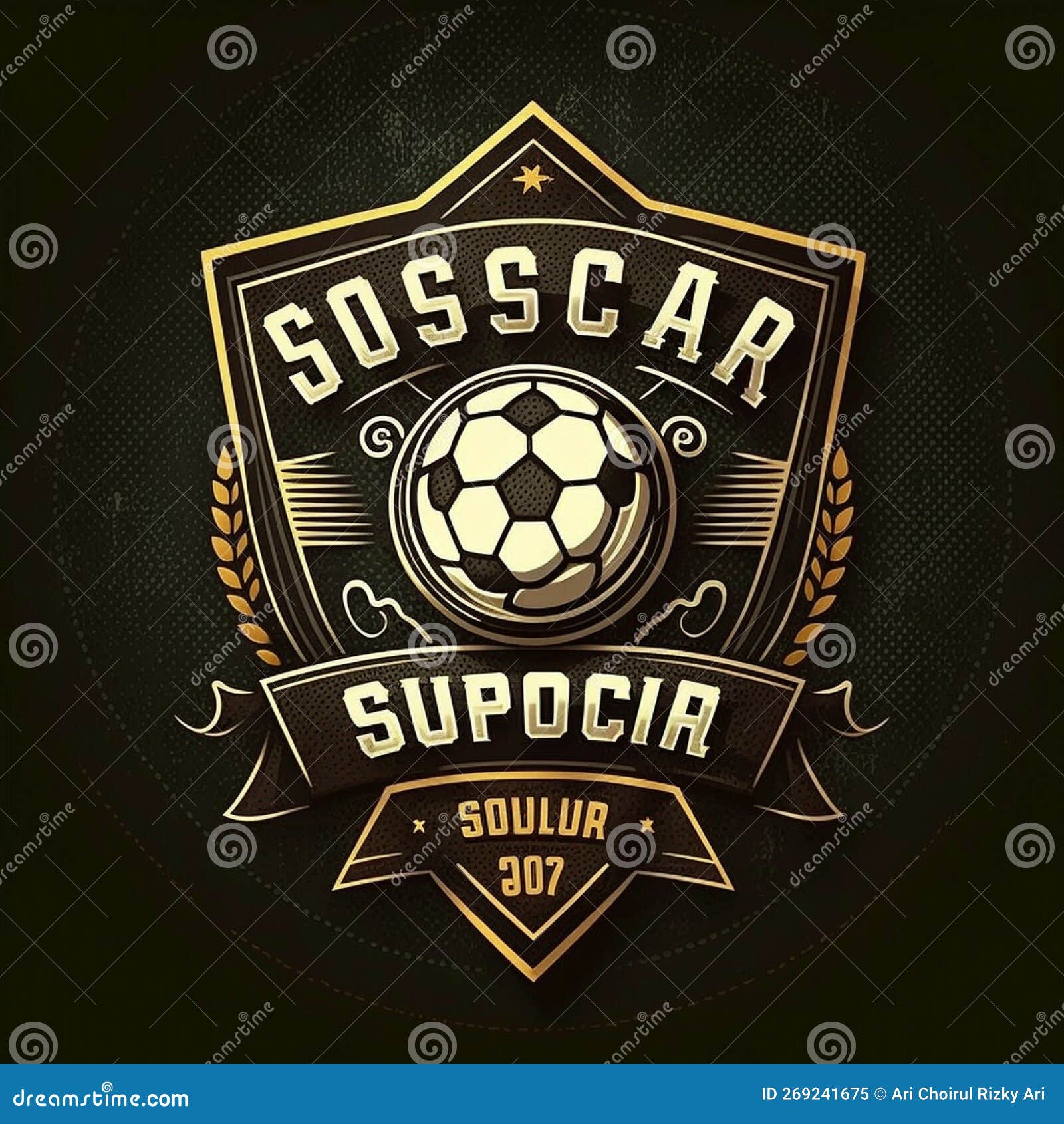 Soccer club logo design stock illustration. Illustration of match ...