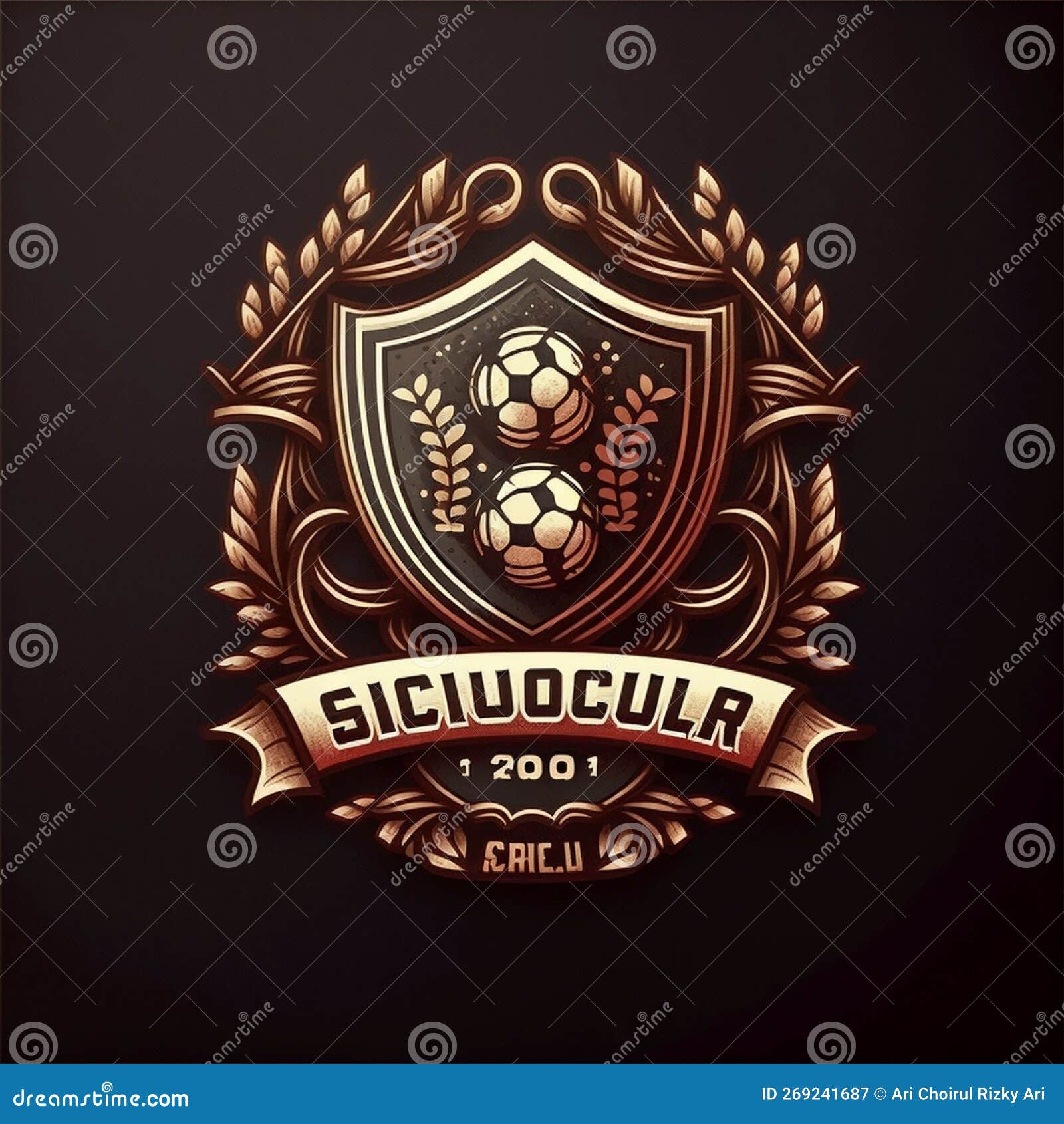 Soccer club logo design stock illustration. Illustration of college ...