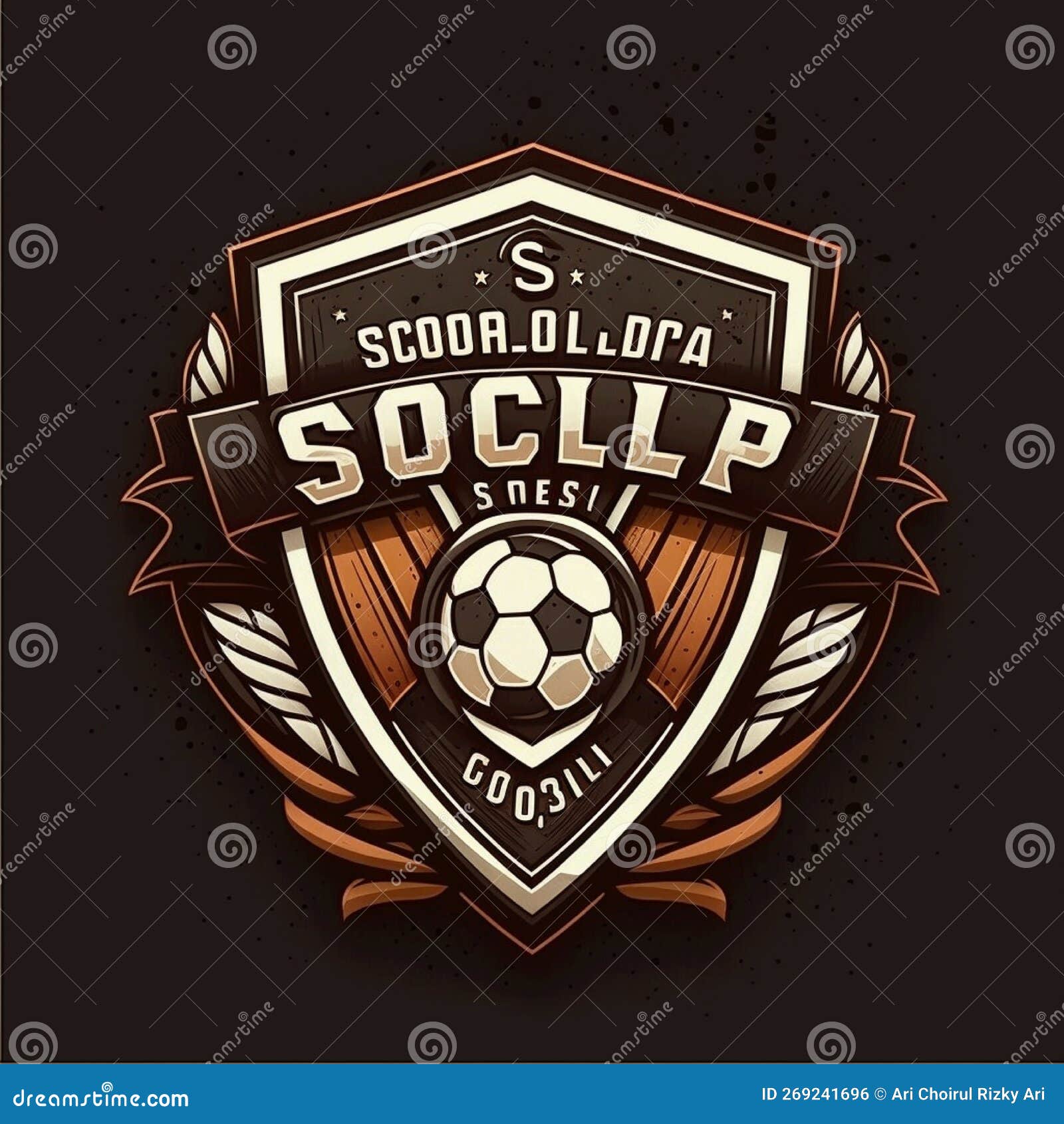 Soccer club logo design stock illustration. Illustration of player ...