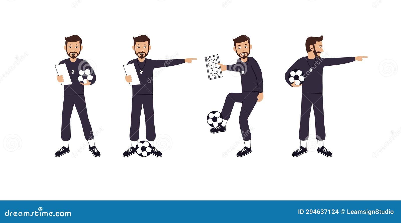 Soccer Coach Character Design Illustration Stock Illustration ...