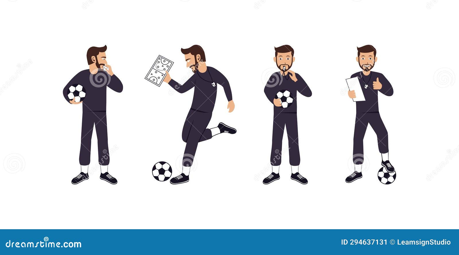 Soccer Coach Character Design Illustration Stock Illustration ...