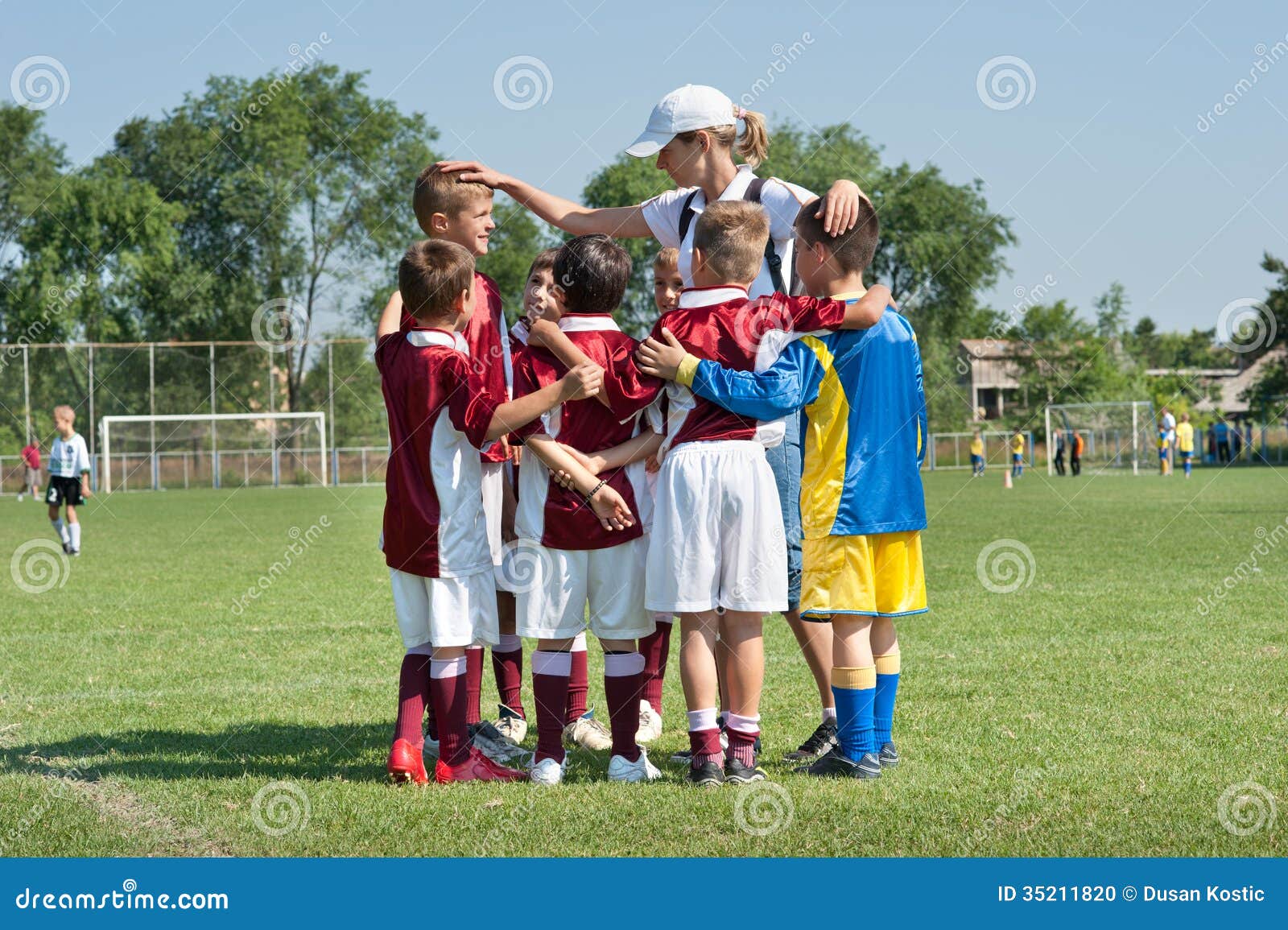 Soccer coach stock photo. Image of soccer, huddle, male - 35211820