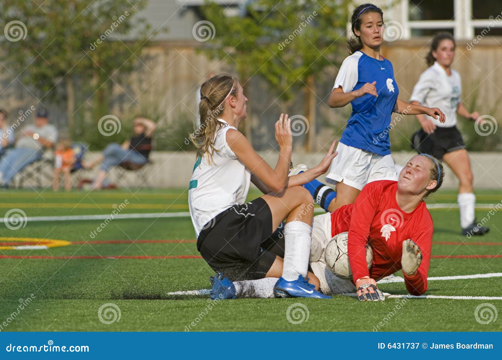 Soccer collision editorial photography. Image of game - 6431737