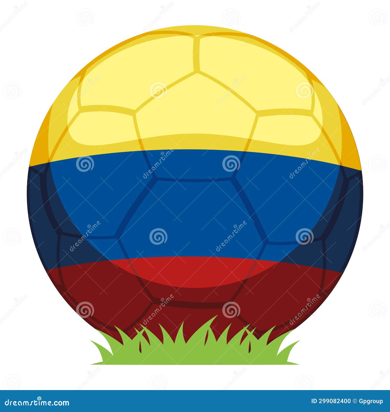 Soccer colombia ball stock vector. Illustration of soccer - 299082400