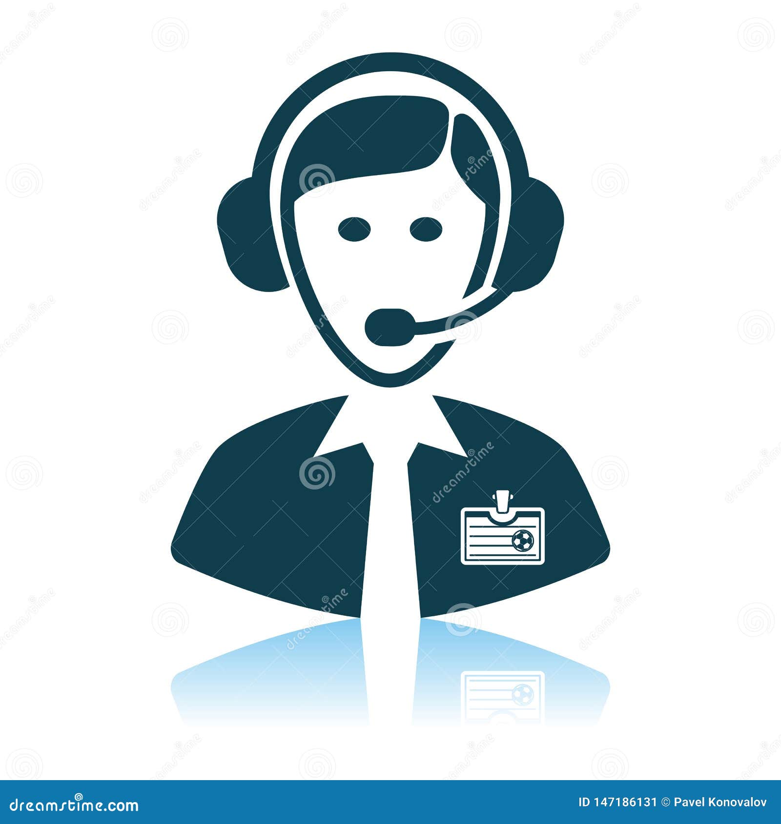 Commentator Icon Vector Isolated On White Background, Logo Concept Of ...