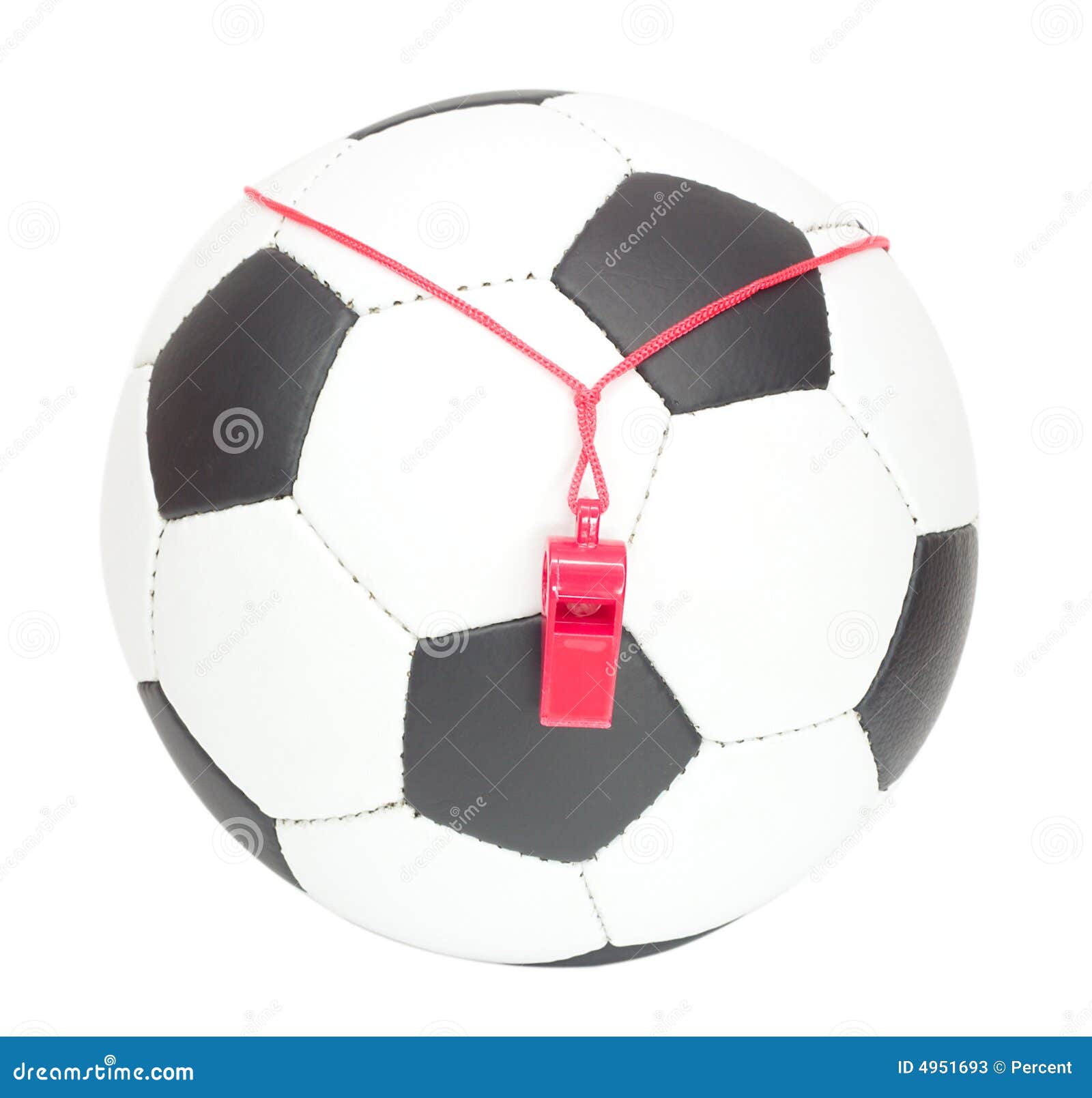 Soccer Concept, Ball with Referee S Whistle Stock Image - Image of ...