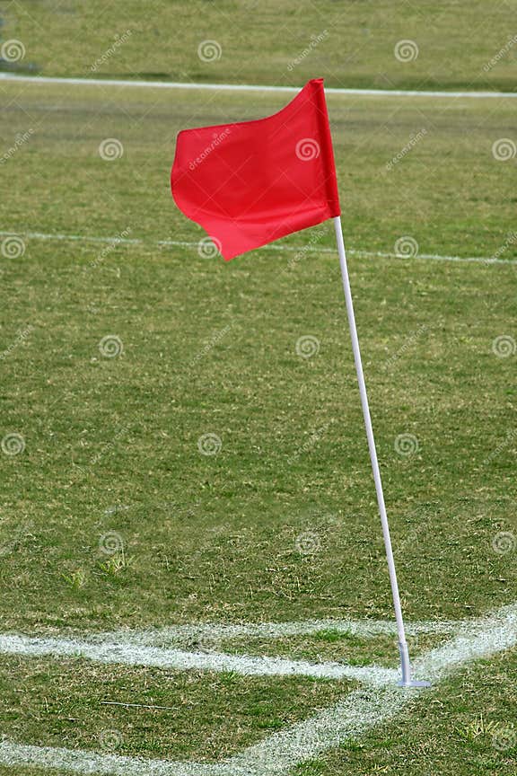 Soccer corner flag stock image. Image of indicator, lines - 13121627