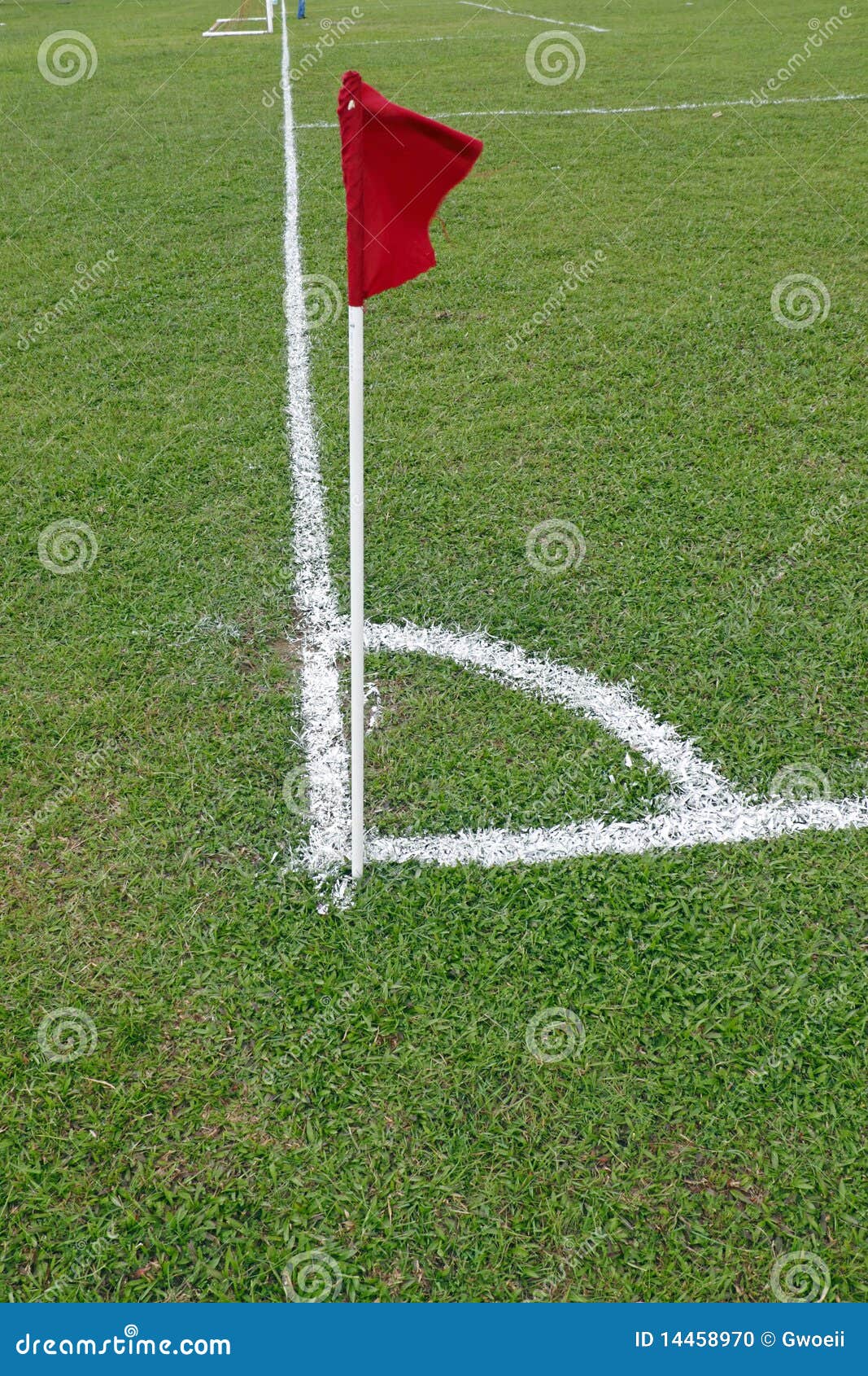 Soccer corner flag stock photo. Image of green, field - 14458970