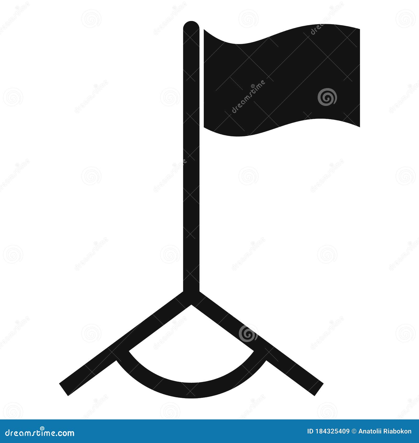 Soccer Corner Flag Icon, Simple Style Stock Vector - Illustration of ...