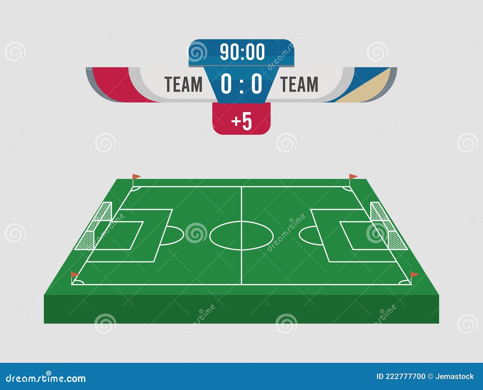 Soccer court and score stock vector. Illustration of competition ...