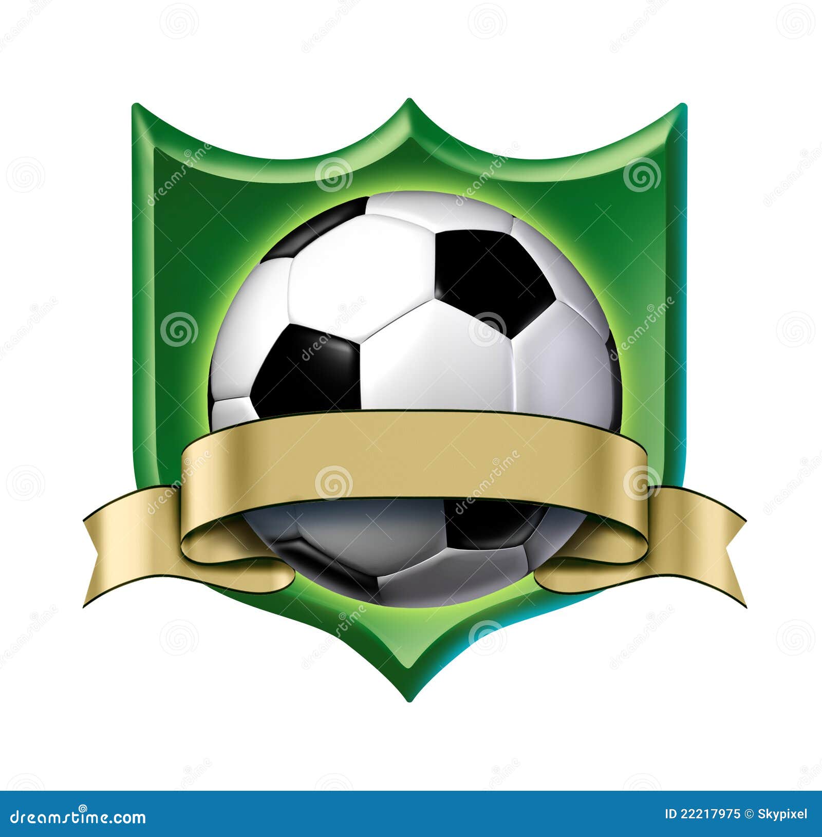 Soccer Crest Award with Blank Gold Label Stock Illustration ...