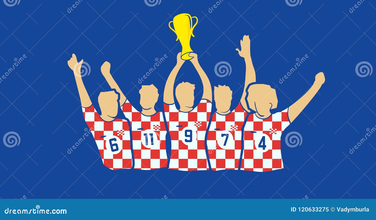 Soccer cup winners stock vector. Illustration of sport - 120633275