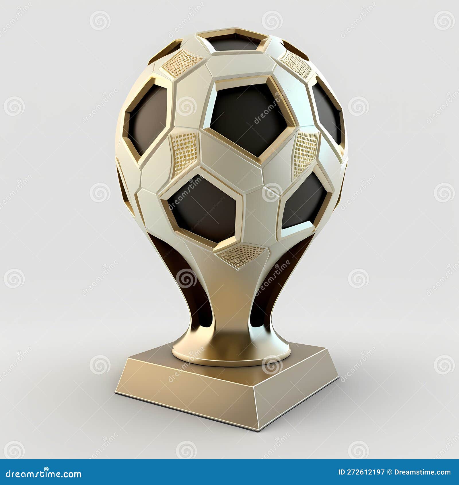 Soccer 3D Trophy. Generative AI Stock Illustration - Illustration of ...