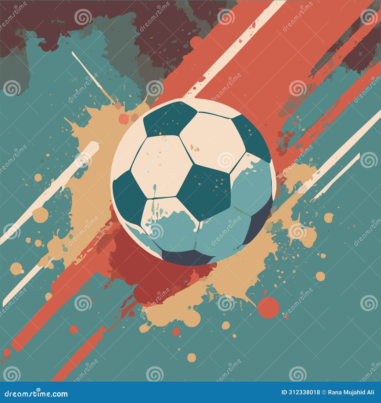 Soccer Design, Abstract Grunge Color Splash Background Vibrant Colors ...