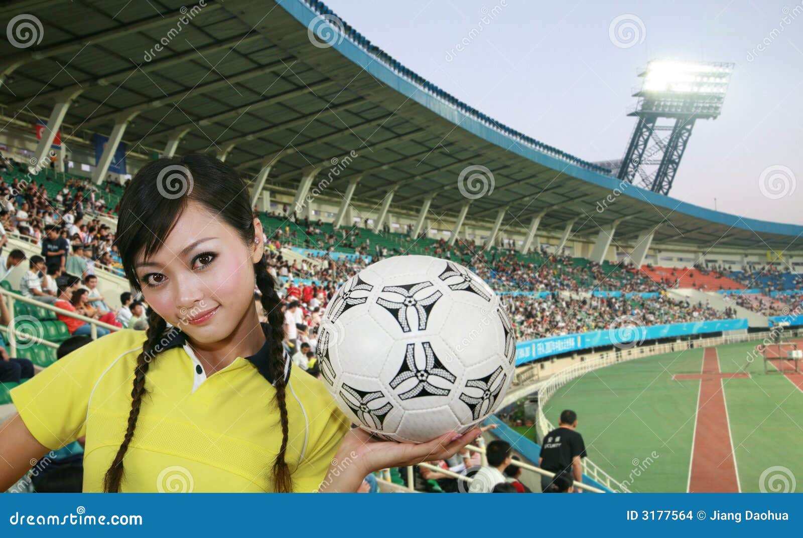 Soccer fan stock photo. Image of asian, female, attitude - 3177564