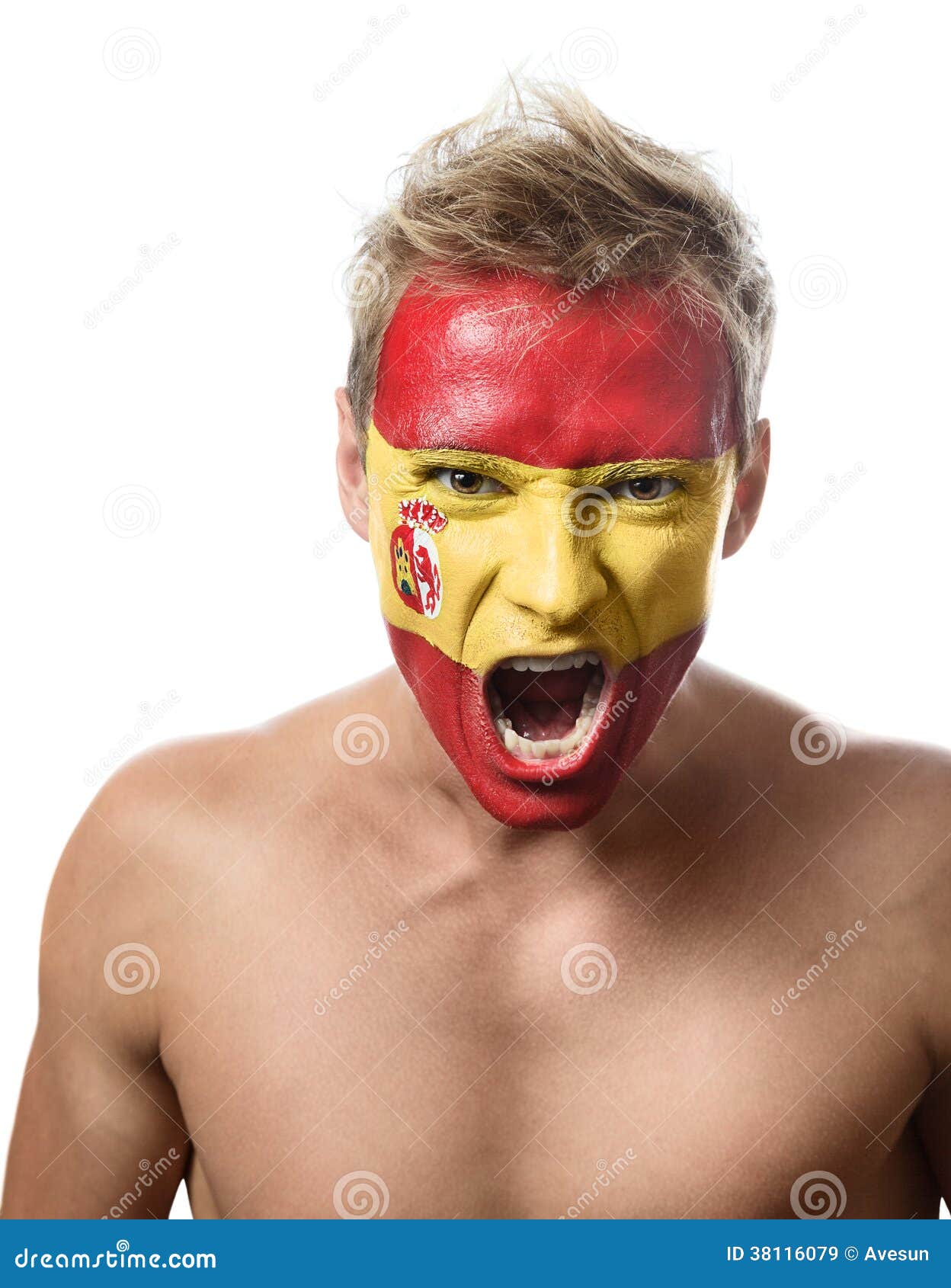 Soccer fan stock image. Image of male, patriot, soccer - 38116079