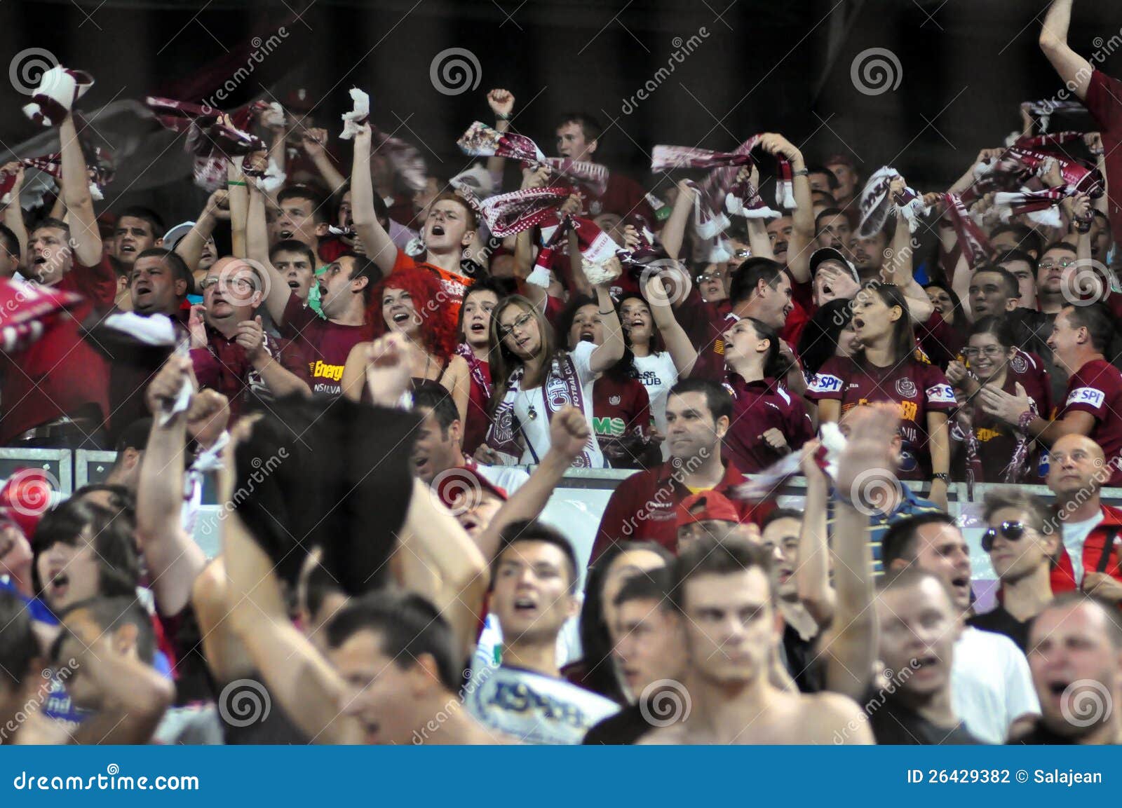 Soccer fans at stadium editorial photography. Image of europa - 26429382