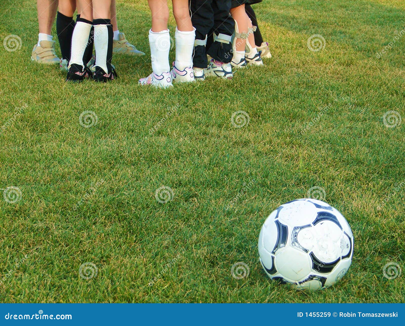 Soccer Feet stock image. Image of field, player, huddle - 1455259