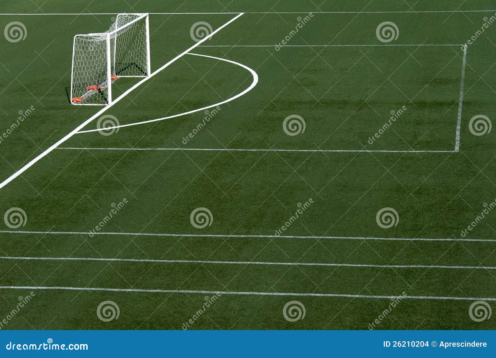Soccer field stock photo. Image of detail, ball, game - 26210204