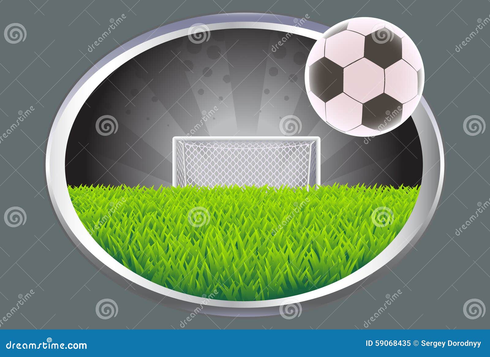 Soccer field with ball. stock illustration. Illustration of leisure ...