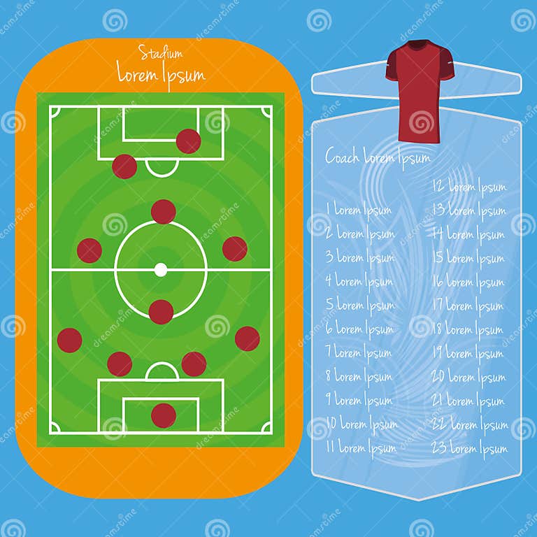 Soccer Field Editable with Space for Text Stock Vector - Illustration ...