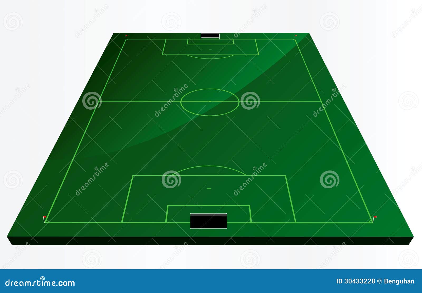 Soccer Field or Football Field Stock Vector - Illustration of area ...