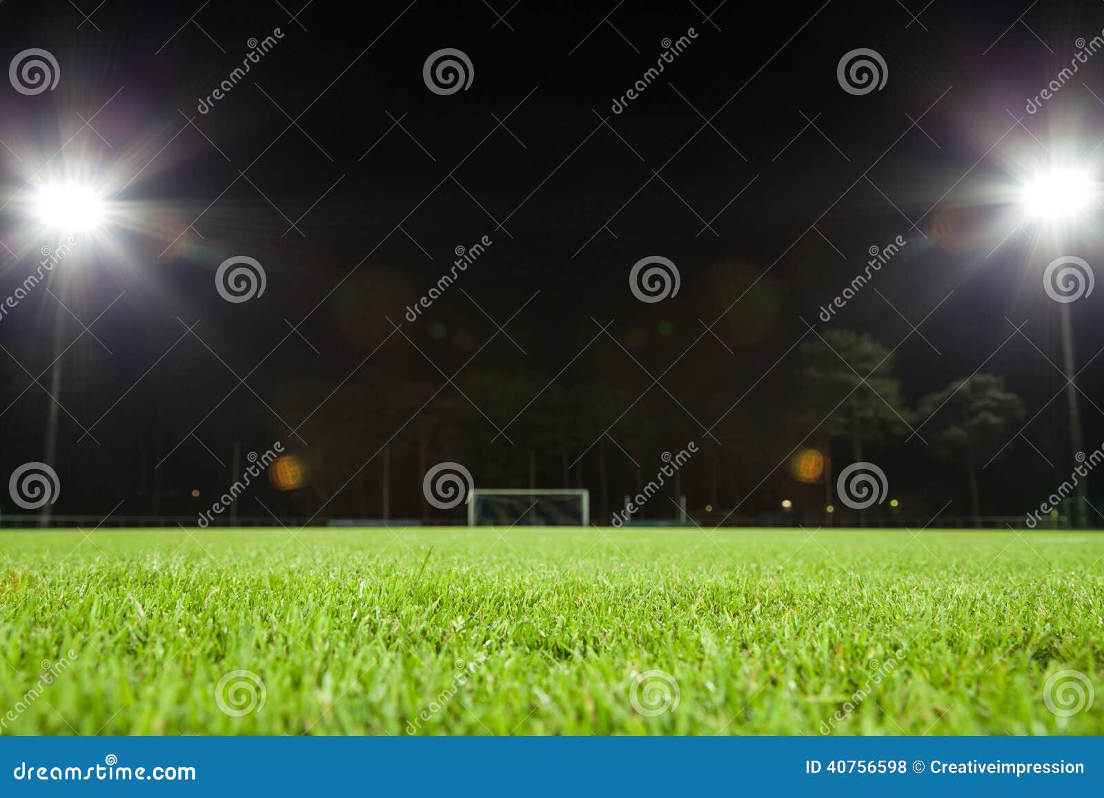 Soccer field and goal stock photo. Image of team, pitch - 40756598