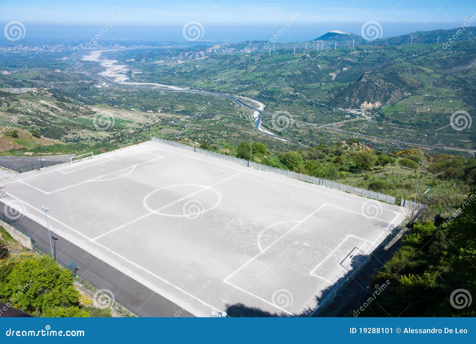 Soccer Field on Mountain stock image. Image of horizontal - 19288101