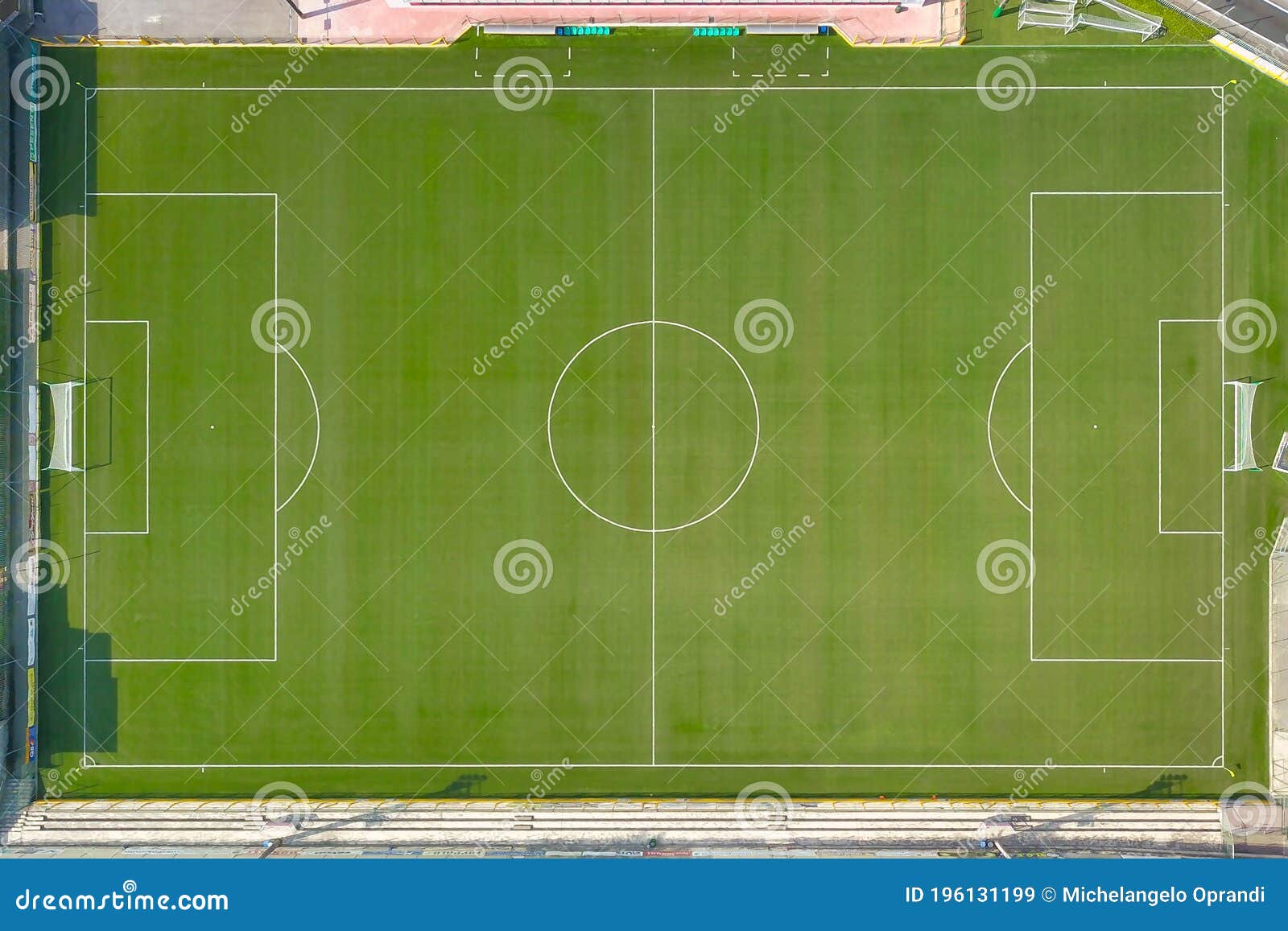 Soccer Field Photographed by Drone Vertically Stock Image - Image of ...