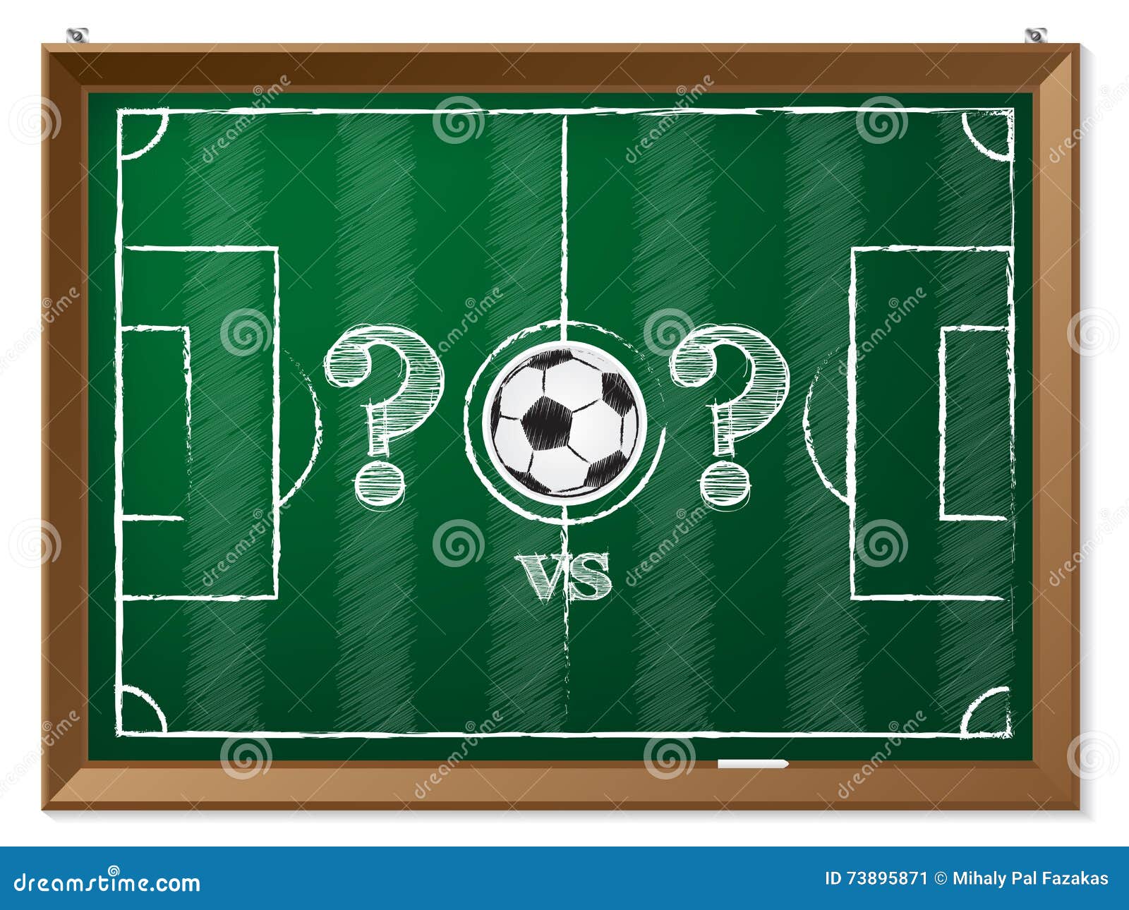 Soccer Field with Question Mark Vs Question Mark Stock Vector ...