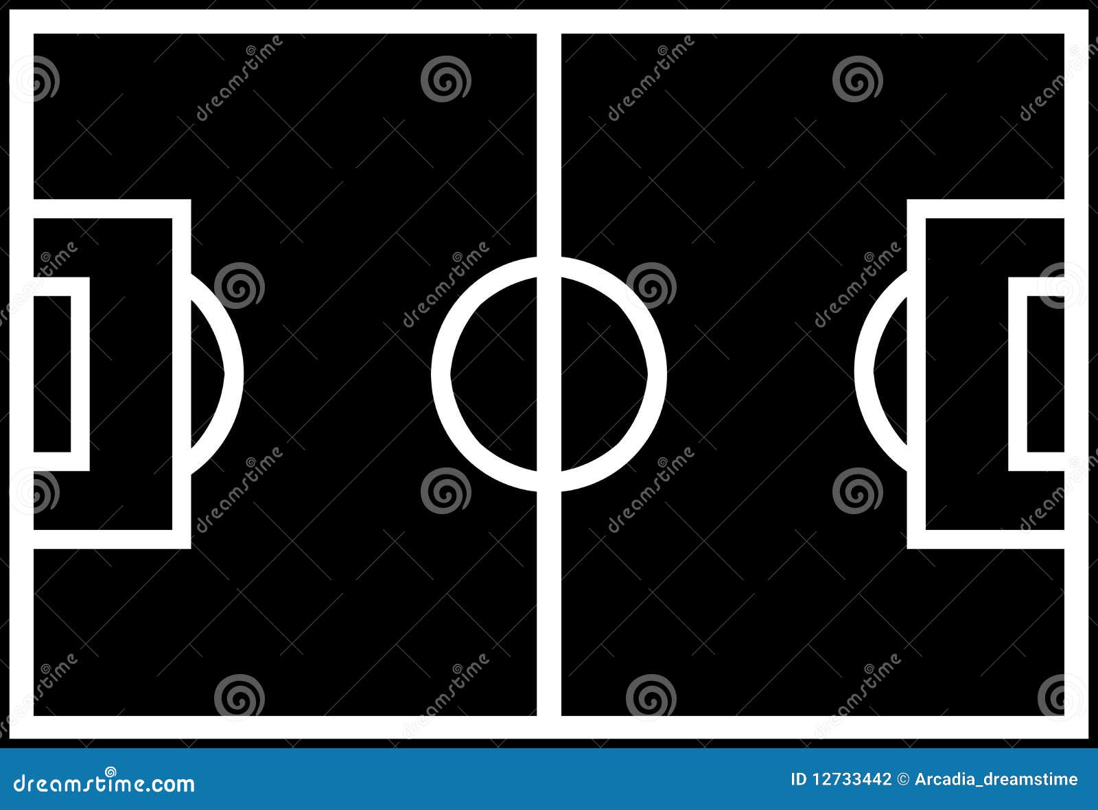 Soccer Field Shape stock illustration. Illustration of midfield - 12733442
