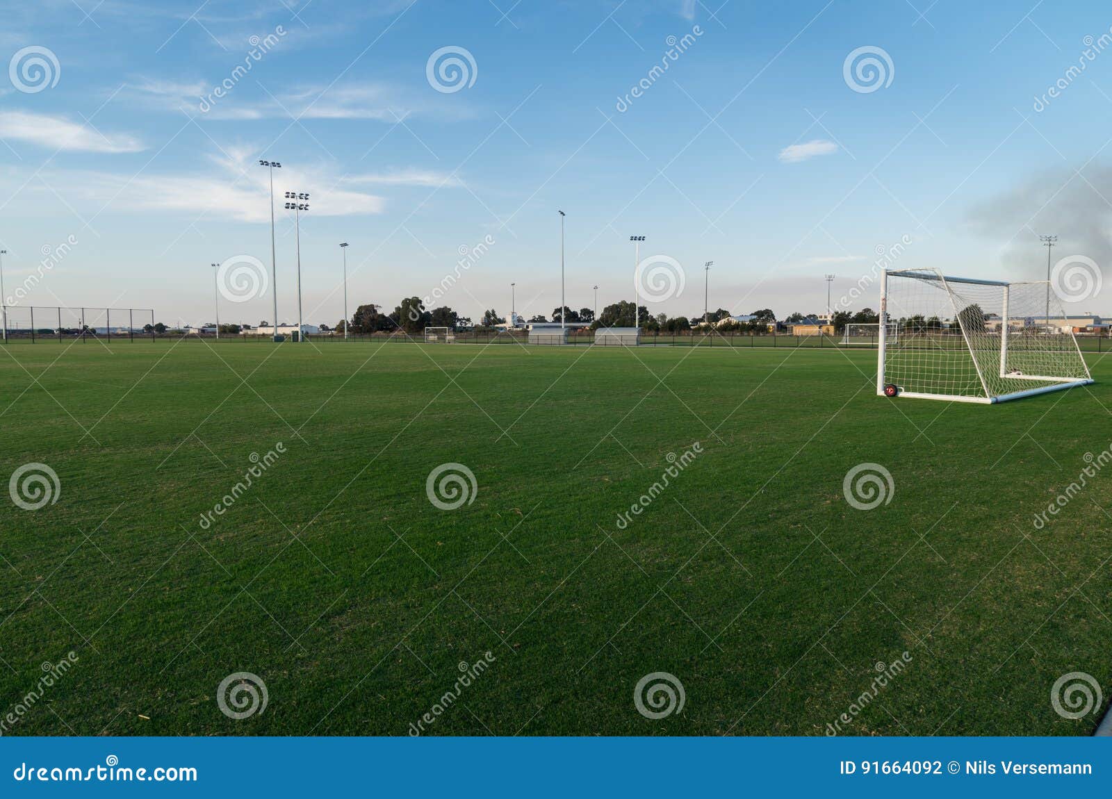 Soccer Field in Shepparton, Australia Stock Photo - Image of green ...