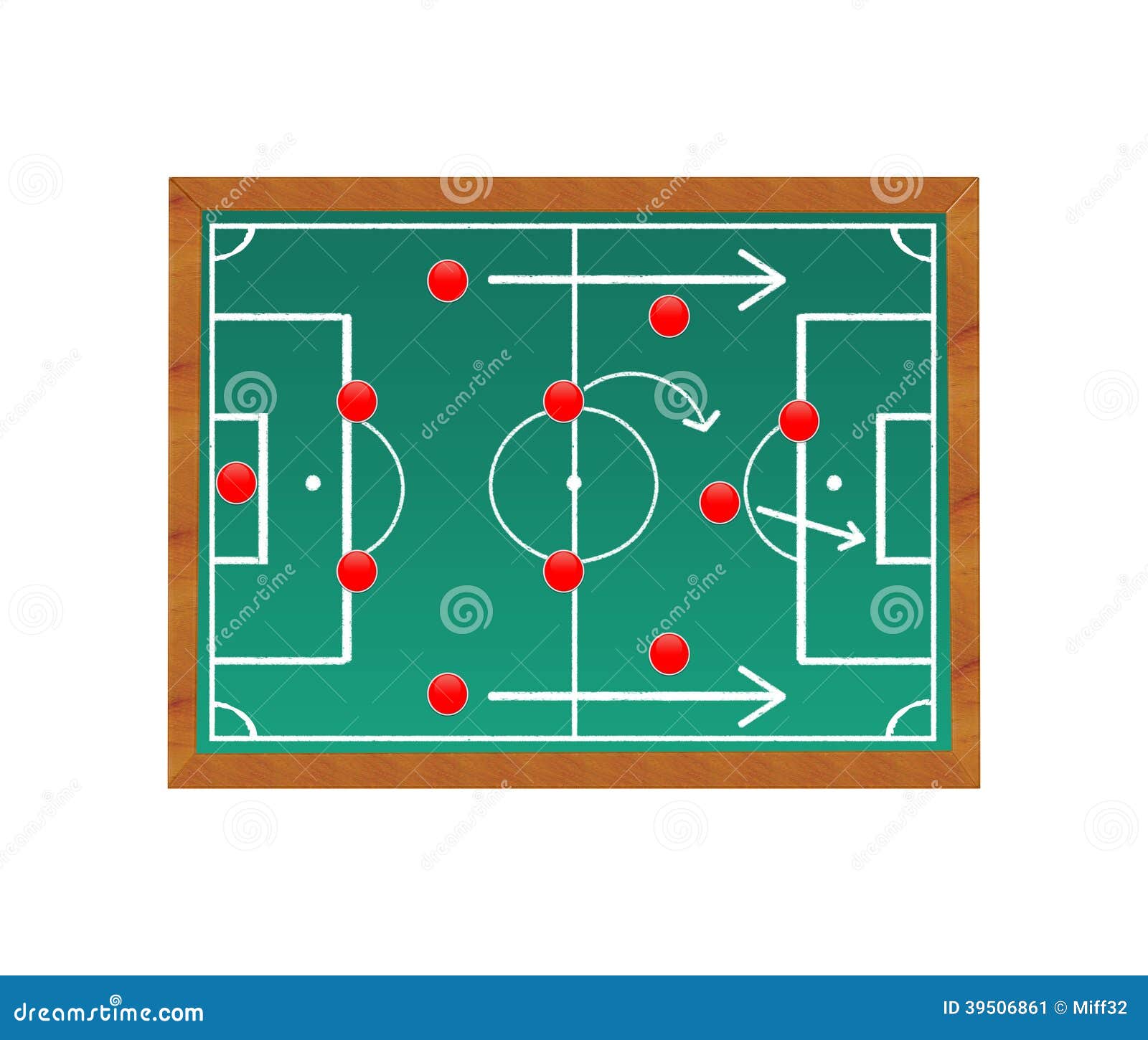 Soccer field and strategy stock illustration. Illustration of goal ...